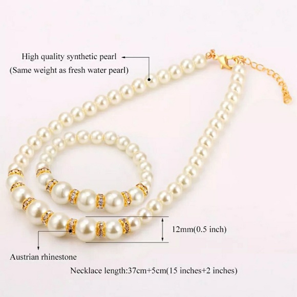 Jewelry | Jewelry Set Simulated Pearl | Poshmark